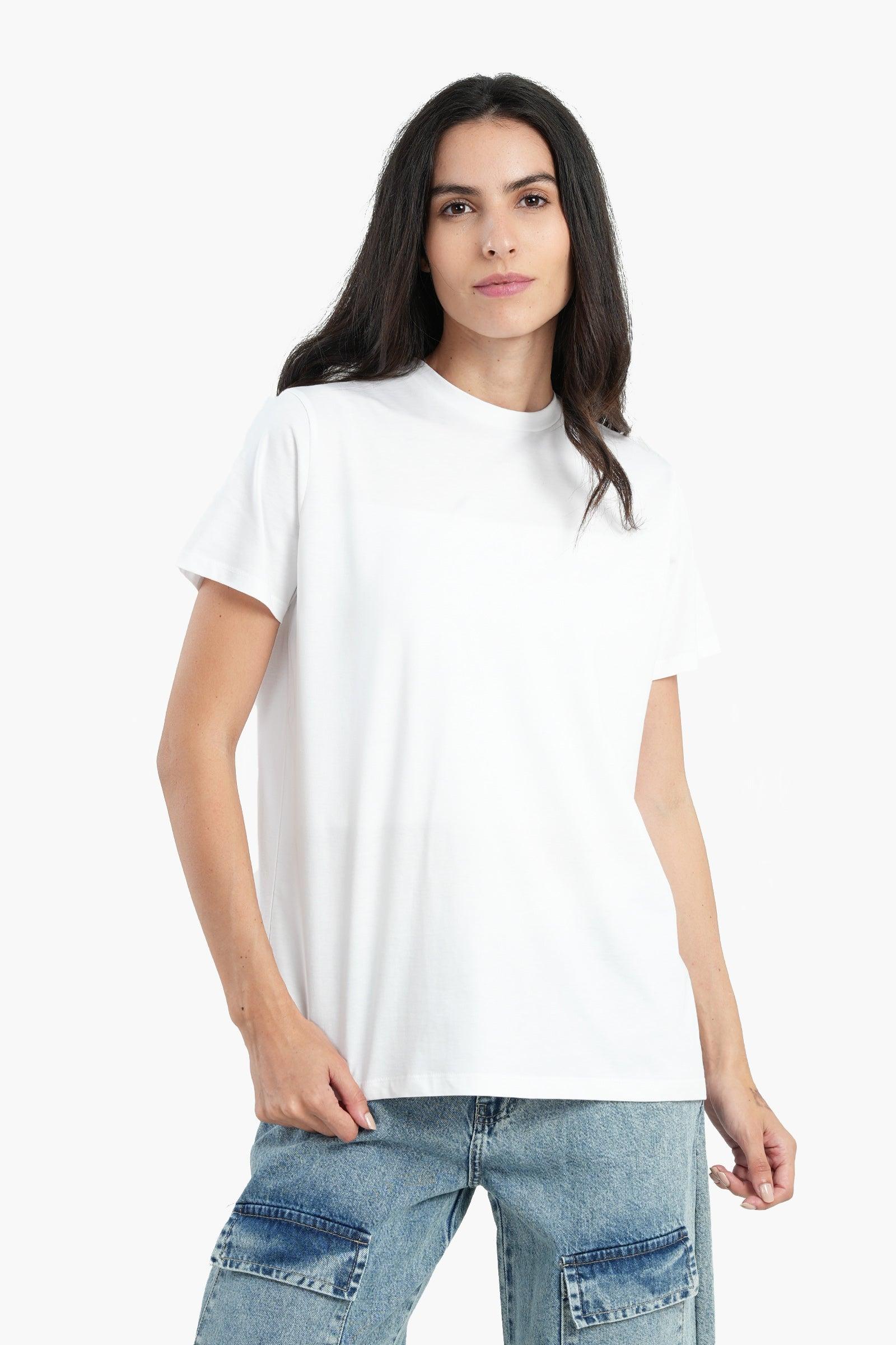 Cotton Basic Slip On T-Shirt | Clue Wear