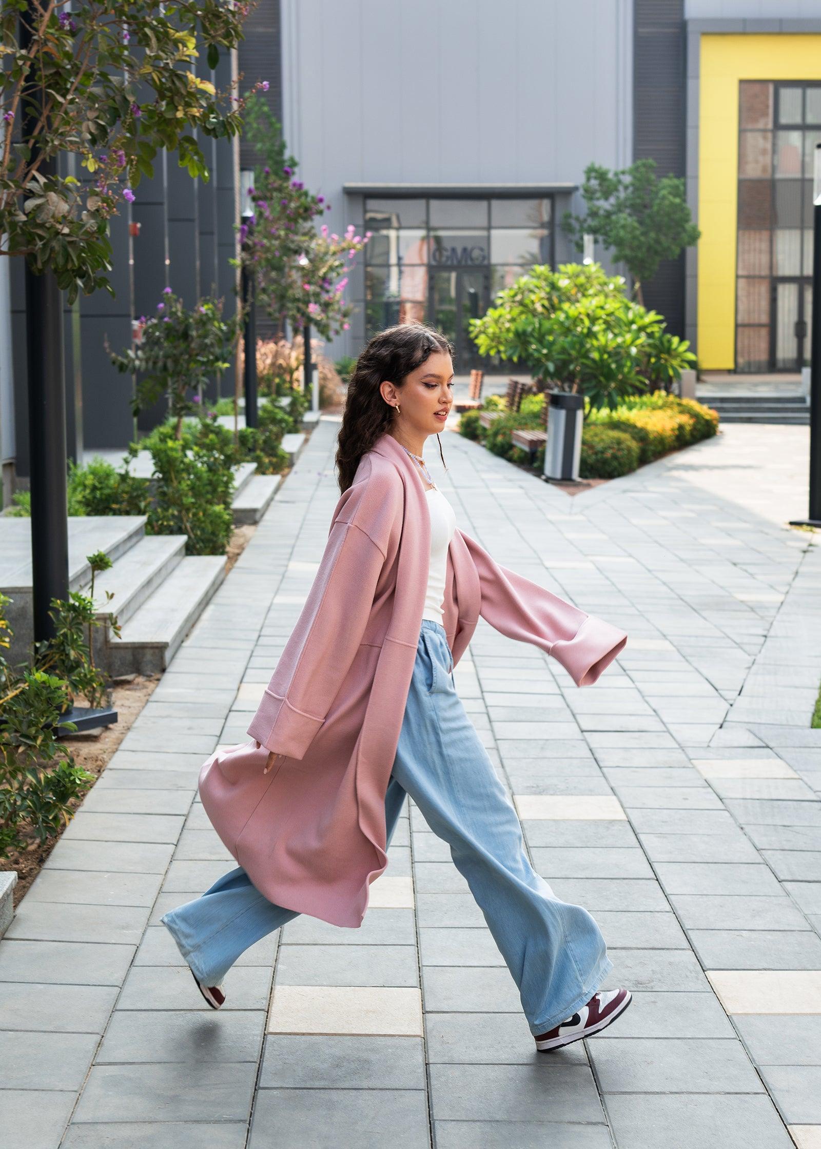 Wool Open Neckline Coat | Clue Wear